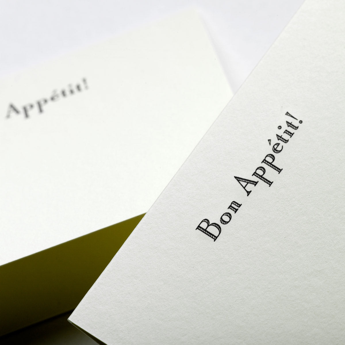 Bon Appetit Place Cards – Mrs. John L. Strong